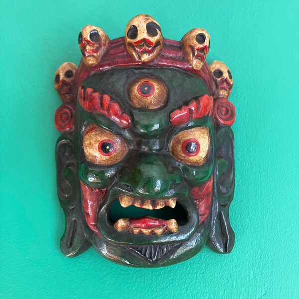 Wooden Monkey Mask . 100 % Hand Carved From Nepal - Etsy