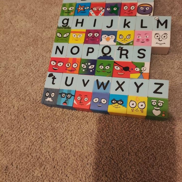 Alphablocks Set, Colored Alphablocks. DYI Kit - Etsy Canada