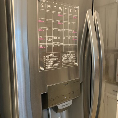 FRIDGE Chore Chart for 2 Children Magnetic Acrylic Dry Erase Chore ...