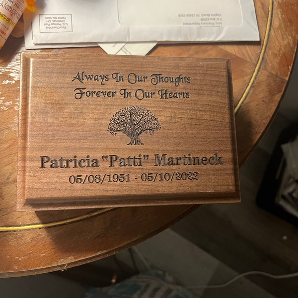 Memorial Keepsake Box, Forever in Our Heart Memory Box, Loss of Dad ...