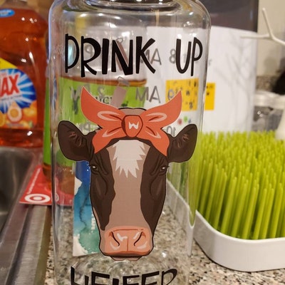 Drink up Heifer With a Cute Cow and Hourly Water Tracker - Etsy