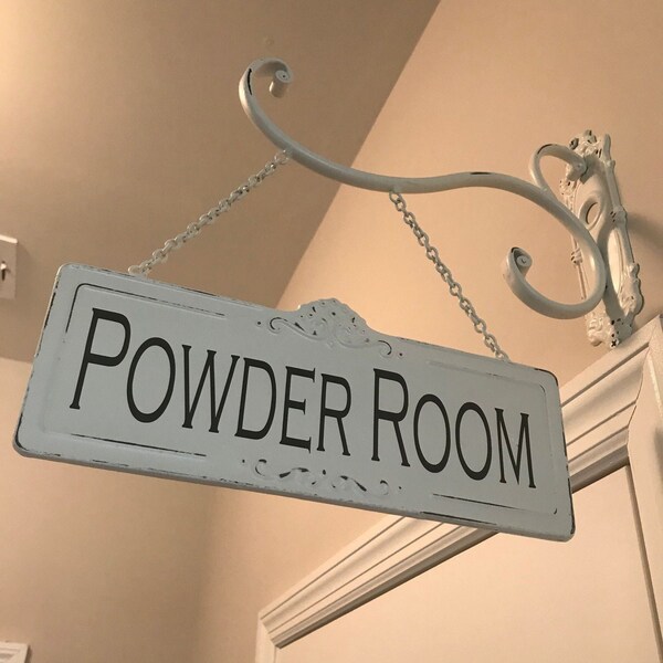 2-sided 4.5" X 11" Rectangular Metal Room Sign and Bracket With Custom ...