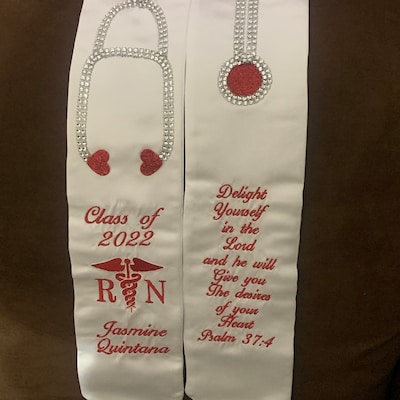 Graduation Pointed or Slanted Stoles / Diamond Rhinestone Mesh ...