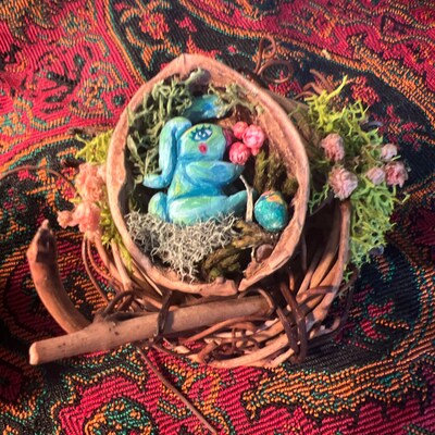 Walnut Shell Miniature Wren Unique Cottagecore Decoration Versatile ...