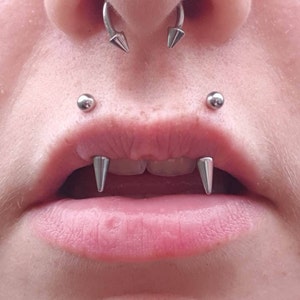 Spike Nasallang Nose Screw Piercing, 2pcs Nostril Studs With Chain ...