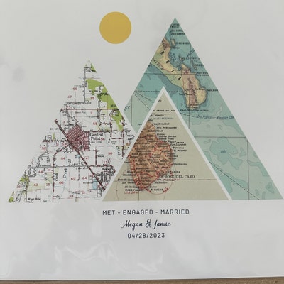 Gift for Dad Map Gift for Parent Map With Compass World - Etsy