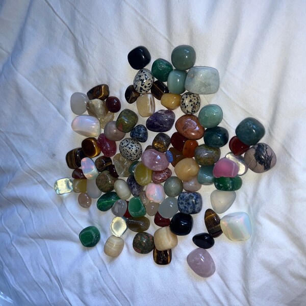 Premium One Pound Crystal Crystals Medium Tumbled Stones Beautiful Mix ...