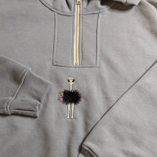 Fringed Fluffy Chenille Ostrich Bird Machine Embroidery Designs in ...