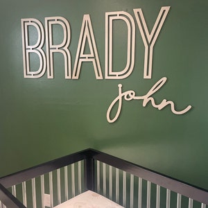 Stacked Custom Name Sign Wood Name Sign Nursery Sign - Etsy
