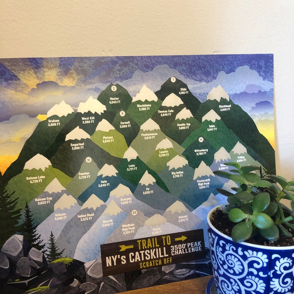 Hike Vermont Scratch Off/5x7"/hiking Supplies and Accessories/green ...