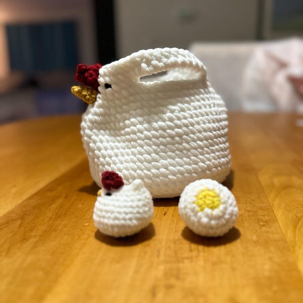 Crochet Clutch Bag Pattern · Crochet Chicken Plush Purse Pattern Easy ...