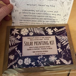 DIY Solar Printing Kit Craft Kit Cyanotype Kit Solar - Etsy