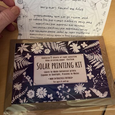 DIY Solar Printing Kit Craft Kit Cyanotype Kit Solar - Etsy
