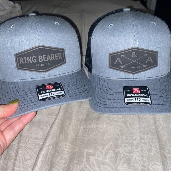 Custom Wedding Anniversary Couples Hats With Personalized Initials and ...
