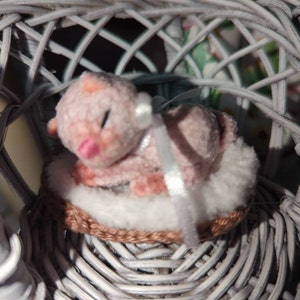 Tiny Plush Cat Collectible Miniature Pet, Little Kitten Toy, Pocket ...