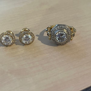 2 Carat Oval Lab Grown Hidden Halo Engagement Ring / Oval CVD Diamond ...