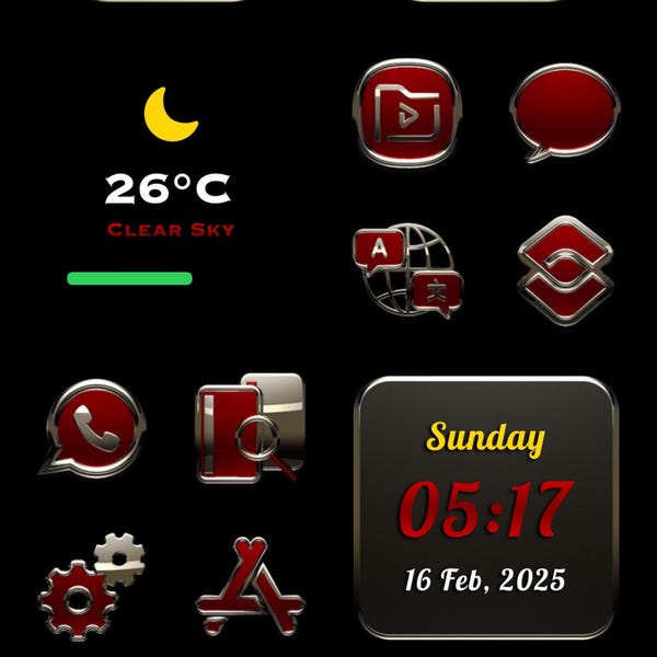 AMETAL Theme App Icon Set, Custom Icons for iPhone and Android Home ...