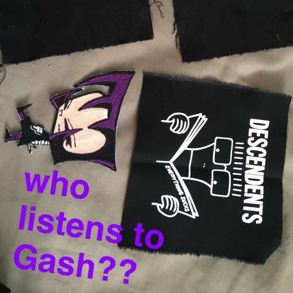 Cartoon Goth Girl Embroidered Patch, Alien Cartoon Character Patch ...