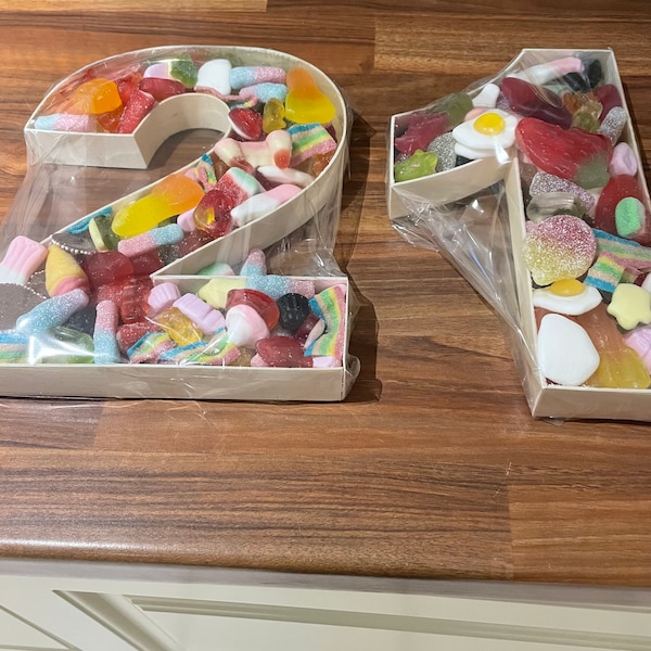 2 X SWEET FILLED NUMBERS! 50th, 40th, 18th, 21st, Wedding Anniversary ...