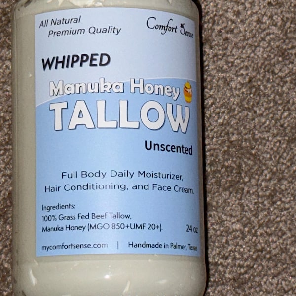 BEE POLLEN Manuka Honey & Bison Whipped Tallow Cream With 850MGO Manuka ...