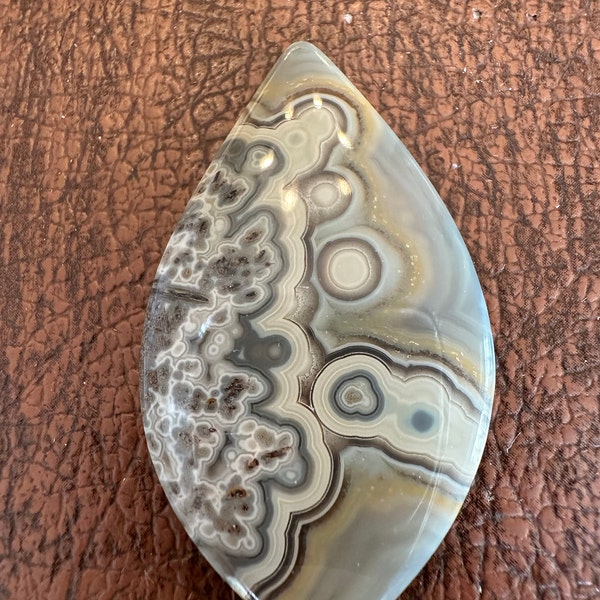 Laguna Agate Hand Cut Free Form Designer Cabochon With Fortification ...