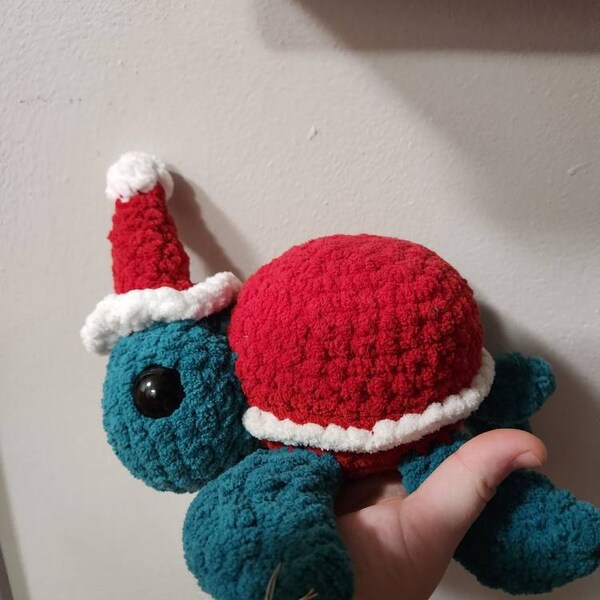 Santa Christmas Turtle Pattern Crochet PDF Download Beginner Friendly ...