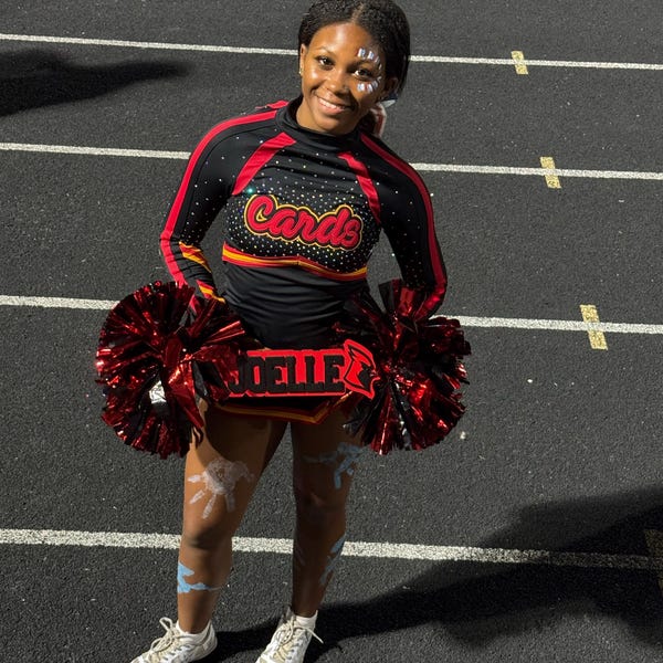 Pom Pom Sign Custom Cheer Stick - Game Day Signs - Custom Acrylic Cheer ...