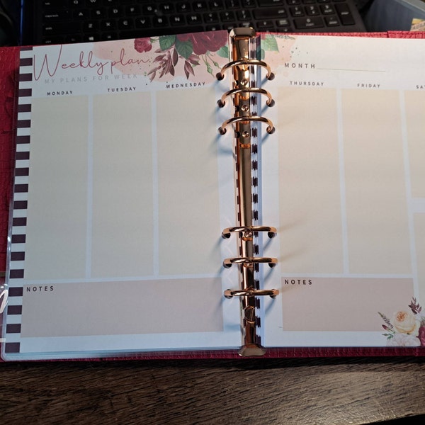 Luxury Planner Binder, Handmade Planner Cover, A6/A5 Planner, Vegan ...