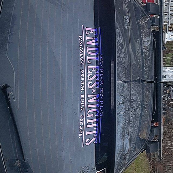 Endless Nights JDM Decal Sticker (bumper Sticker, Windshield Sticker ...