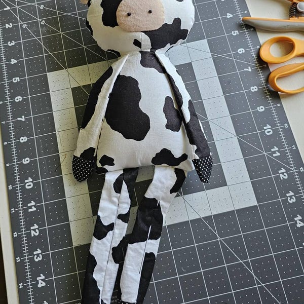 Highland Cow Sewing Pattern PDF - Make a Highland Cow Doll / Stuffed ...