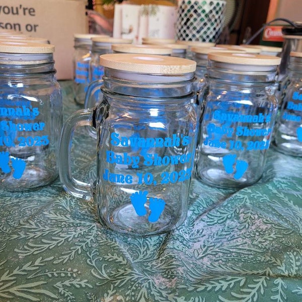 Custom Mason Jar Vinyl Decals | Bachelorette Party Decals | Wedding ...