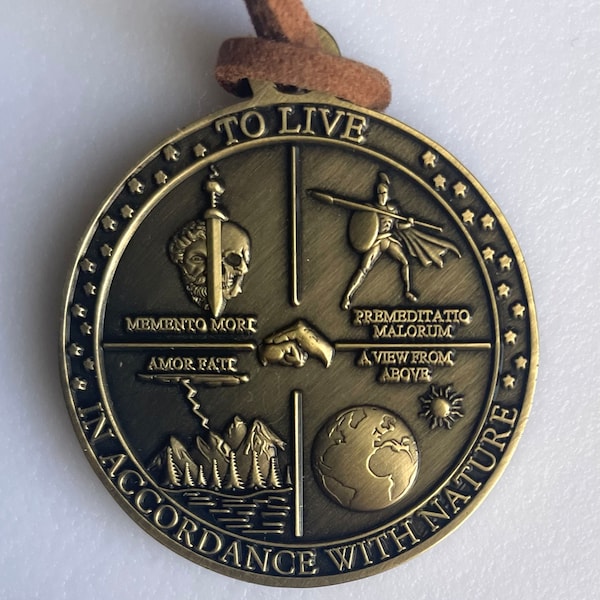 Stoic Pendant - Memento Mori, Amor Fati, the Cardinal Virtues - Etsy