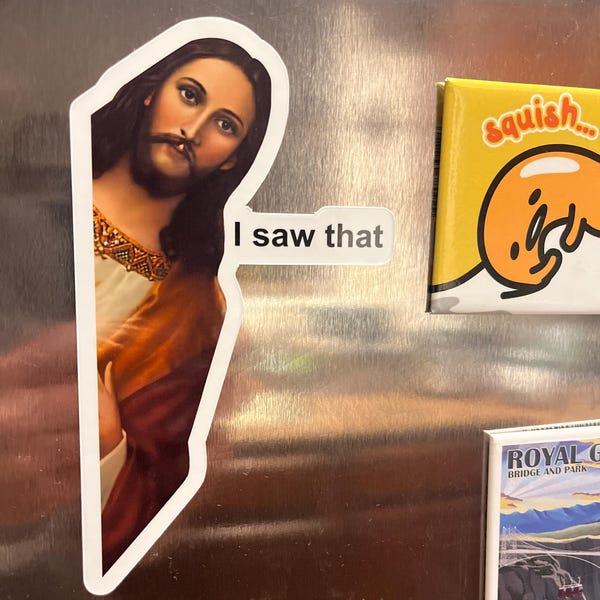 Jesus I Saw That Magnet, Fridge Magnet, Funny Magnet Gift, Jesus ...