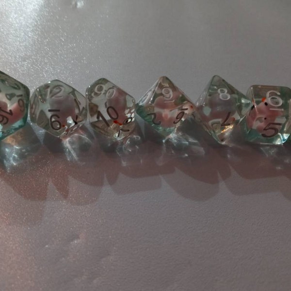 Pink Ducky Dnd Dice Set for Dungeons and Dragons | D20 TTRPG Polyhedral ...