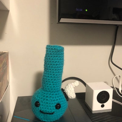 Crocheted Water Bong, Crocheted Bong, Weed Decor, Cute Bing, Cute Weed ...