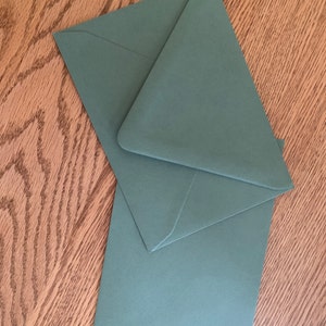 Mid Green Euro Flap Envelopes Sage Green Envelopes - Etsy