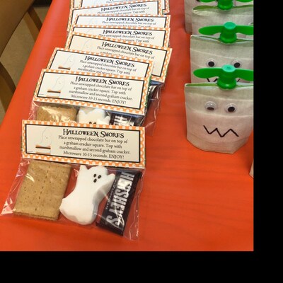 Halloween Smores Treat Bag Toppers Halloween S'mores Bag - Etsy