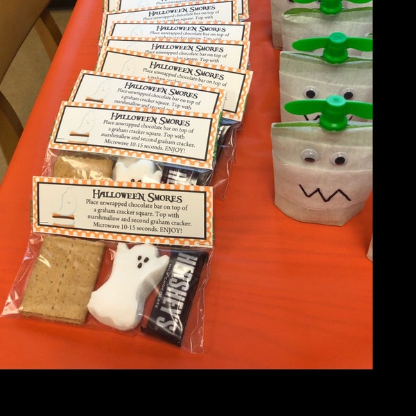 Halloween Smores Treat Bag Toppers, Halloween S'mores Bag Topper ...
