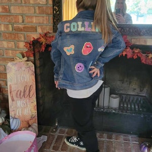 Mermaid Jacket Jean Girls Patch Jacket Custom Mermaid Girls Jacket ...