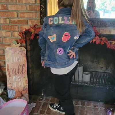 Mermaid Jacket Jean Girls Patch Jacket Custom Mermaid Girls Jacket ...
