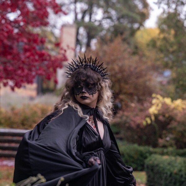 Dark Angel Crown, Halo Crown, Demon Crown, Black Halo Headpiece ...