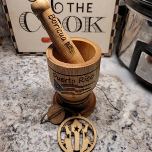 Pilon Para Mofongo Puerto Rico 2 Souvenir Puertorriqueño Wood - Etsy