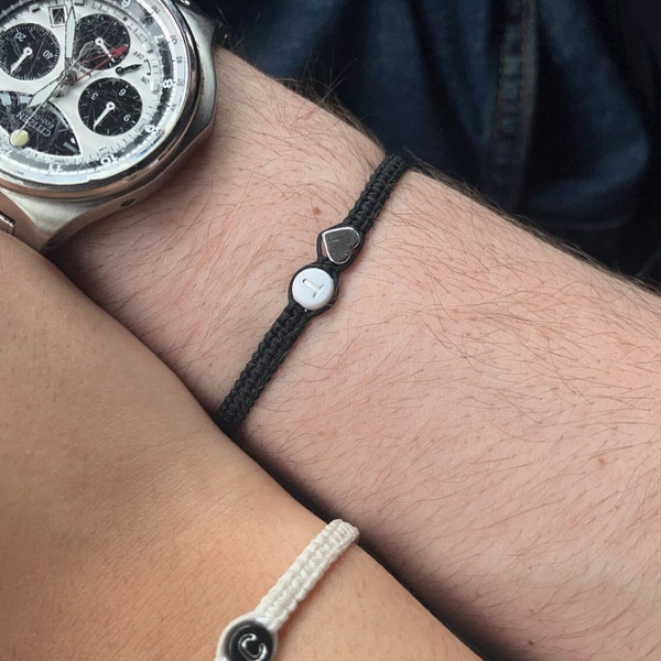 Personalised Couples Matching Bracelet, Custom Matching Bracelets for ...