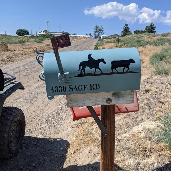 Mailbox Decal, Mailbox Decals,farm Mailbox Decal, Cattle Mailbox Decal ...