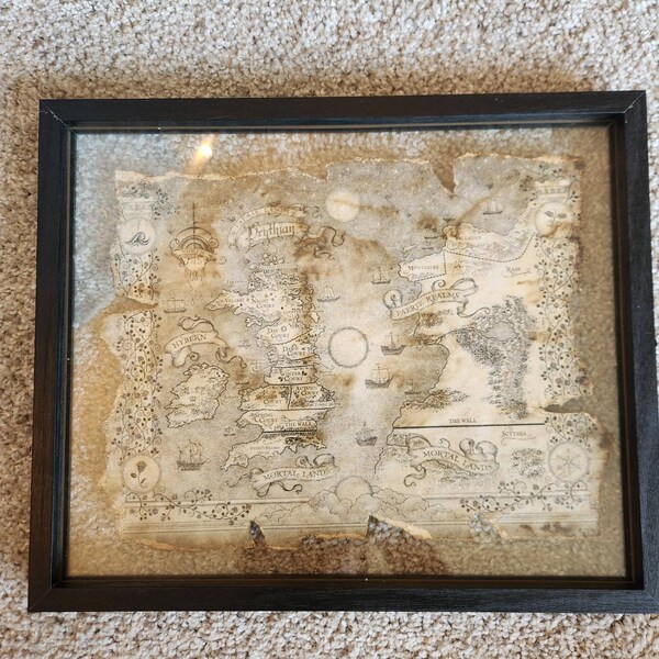 Powerless / Reckless Map of Ilya - Coffee Stained - 8x10in - Etsy