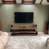 Reclaimed TV Stand Solid Wood Console Media Chunky Rustic Oak Wooden ...