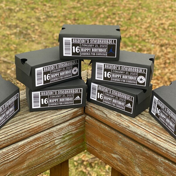 Mini Shoe Box Template Bundle, Shoe Box SVG, Shoe Box Label Template ...