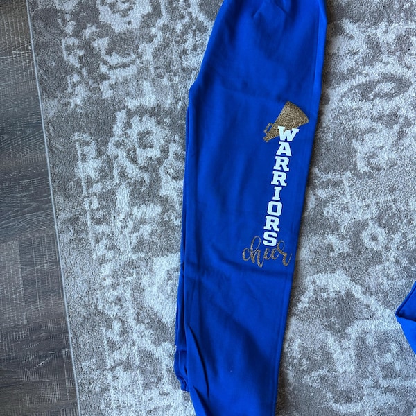 Glitter Cheer Pants, Cheer Warm up Suit, Cheer Sweatpants, Spirit Wear ...