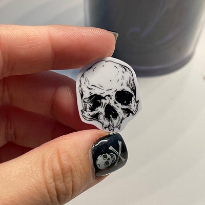Mini Skull Stickers Goth Art Spooky Season Dark Horror Art Journal ...
