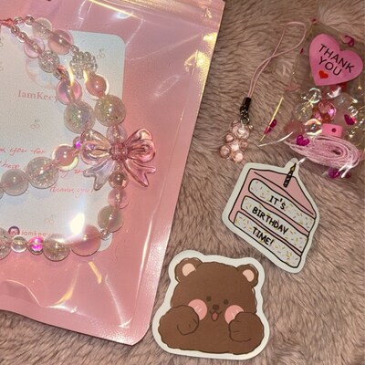 Pink Bow Tie Phone Charm Strap, Phone Lanyard, Phone Accessory, Gift ...